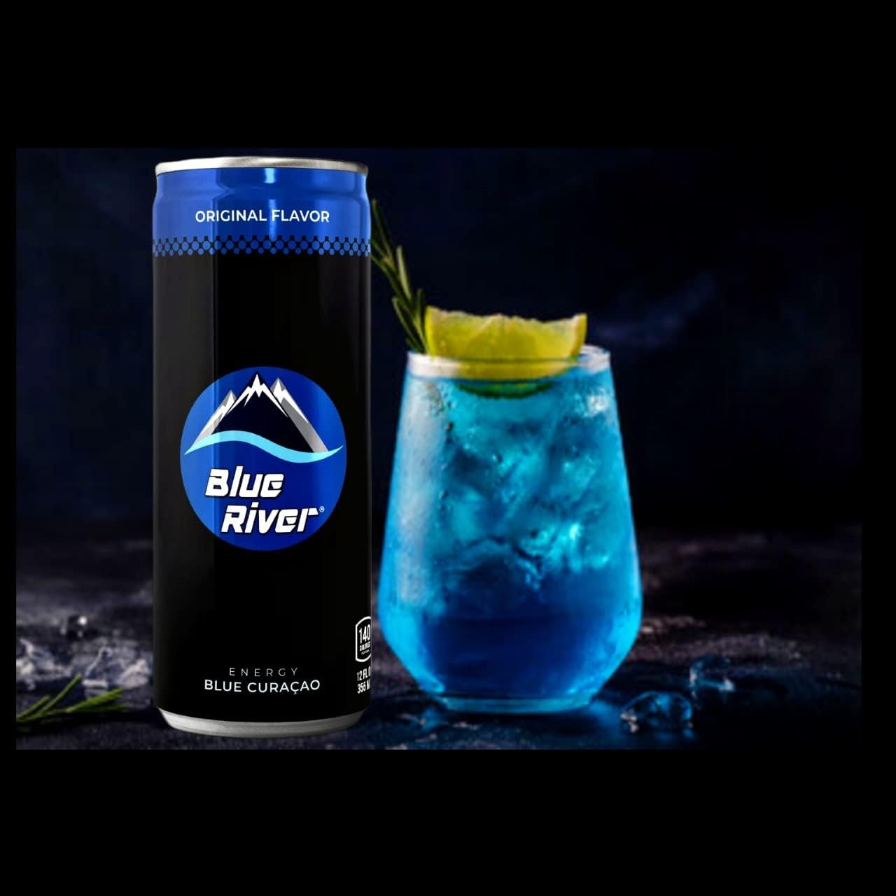 BLUE RIVER Energy Drink – Pack 4 Canettes – Saveur Unique Couleur Bleu ...